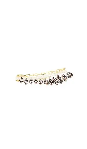 Éliou Cabana Anklet In Metallic Gold - Gold Multi