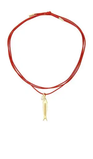 Éliou Spina Wrap Necklace - Red