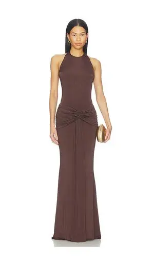 Amanda Uprichard Breana Maxi Dress - Cocoa