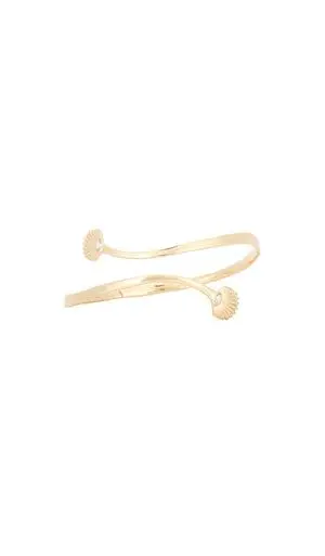 Ettika Santorini Shell Arm Cuff In Metallic - Gold