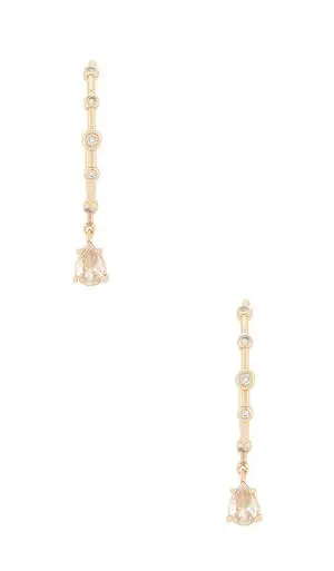 Ettika Delicate Crystal Charm Hoop Earrings