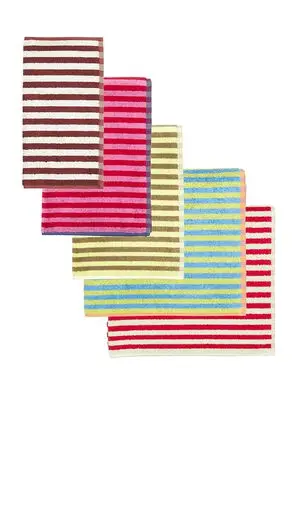 DUSEN DUSEN Set Of 5 Stripe Towels