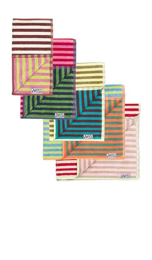 DUSEN DUSEN Set Of 5 Stripe Towels