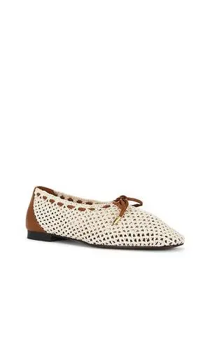 Madewell Sage Fishnet Ballet Flat In Neutral