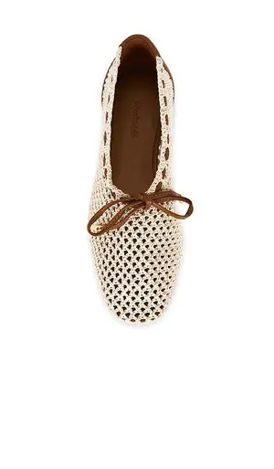 Madewell Sage Fishnet Ballet Flat In Neutral