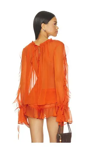SHANI SHEMER Jeanie Top In Orange