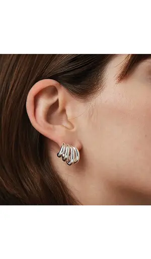 Jenny Bird Monroe Earrings In Metallic