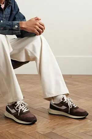 AUTRY Reelwind Low Leathertrimmed Suede And Shell Sneakers