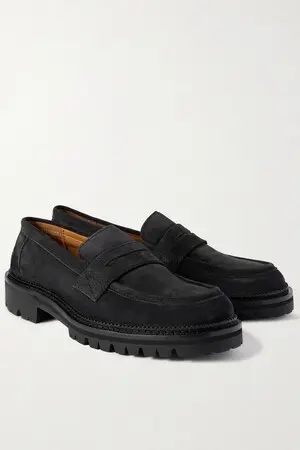 Mr P. Jacques Suede Penny Loafers