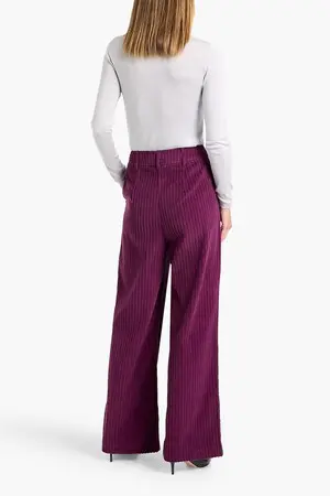 Farm Rio Pleated Corduroy Wide-leg Pants