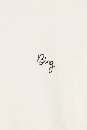 ANINE BING Louis Embroidered Stretchknit Top