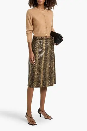Alice + Olivia Cropped Cashmere-blend Cardigan