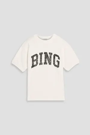 ANINE BING Jaylin Logoprint Cottonjersey Tshirt