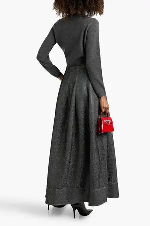 Alice + Olivia Cropped Cashmere-blend Cardigan With Ribbed Trims