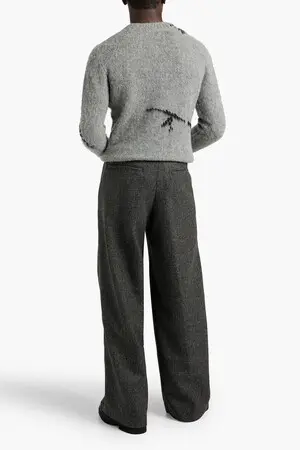 Dries Van Noten Pleated Wooltweed Pants