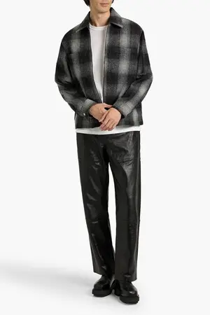 FRAME Checked Woolflannel Overshirt