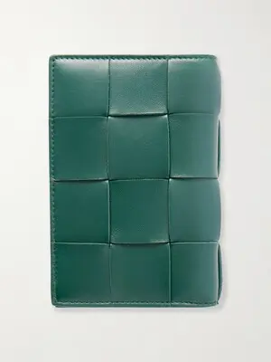 Bottega Veneta Cassette Intrecciato Leather Passport Case
