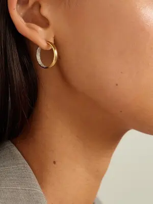 Yvonne Léon 9-karat Diamond Hoop Earrings