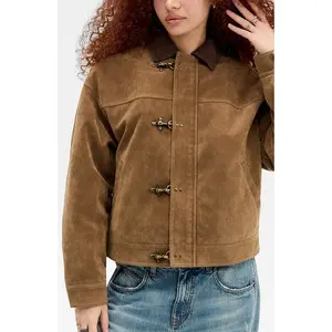 BDG URBAN OUTFITTERS Faux Suede Clasp Jacket