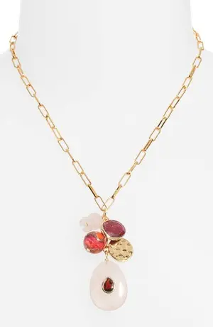 Nest Jewelry Rose Quartz Charm Necklace