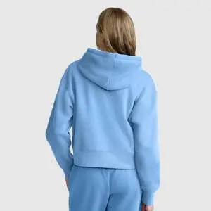 Champion Cropped Zip-up Hoodie With Embroidered Logo