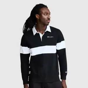 Champion Striped Rugby Shirt - Black