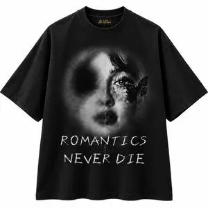 CHIC URBAN Romantics Never Die Oversized T-shirt - Black