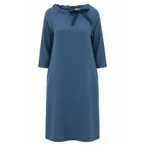 LEMUSE French Stonewashed Linen Dress With Adjustable Ribbon Bow