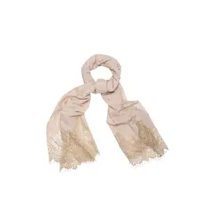 Saachi Lace Shimmer Taupe Scarf