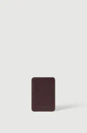 Brunello Cucinelli Grained Leather Magnetic Card Holder