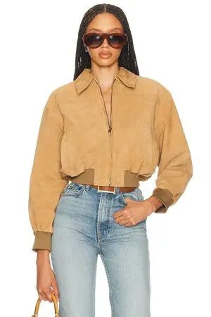 HELSA The Suede Zip Bomber