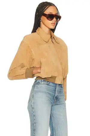 HELSA The Suede Zip Bomber