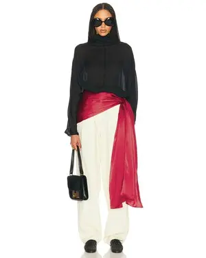 HELSA The Shawl In Silk Lyocell - Red
