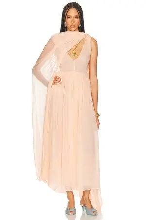 HELSA Sabine Silk Chiffon Dress