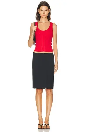 COU COU The Scoop Tank Top - Cherry Red