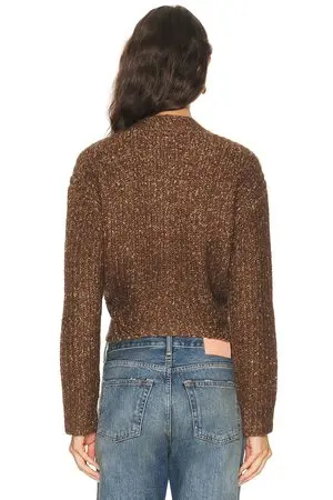 R13 Split Hem Ribbed Cardigan