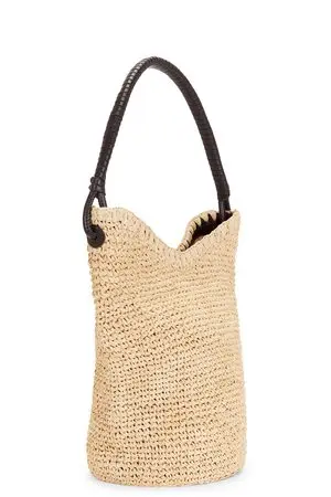 Staud Lani Raffia Bucket Bag