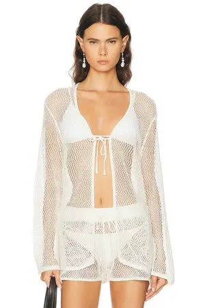 Solid & Striped The Ayala Tunic Top In White - Brule