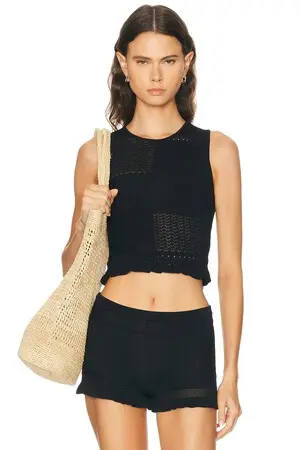 Solid & Striped The Milena Top In Black - Noir