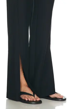 Enza Costa Twill Slash Pant - Black