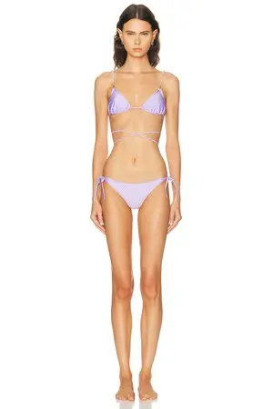 DOLLA Dolores Tie Bikini Bottom Haze