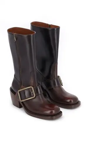 Dries Van Noten Buckled Leather Boots