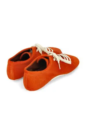 Dries Van Noten Arched Lace-up Leather Flats