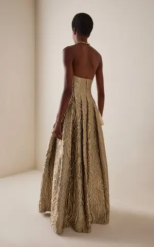 Simkhai Celeste Pleated Organza Gown