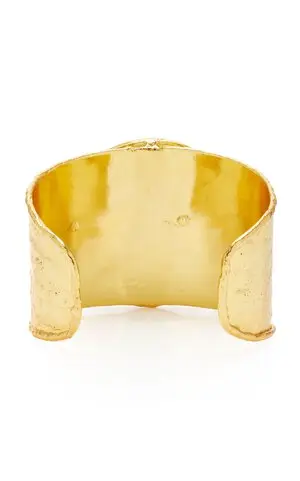 Sylvia Toledano Sphere Golden Brass Amazonite Cuff
