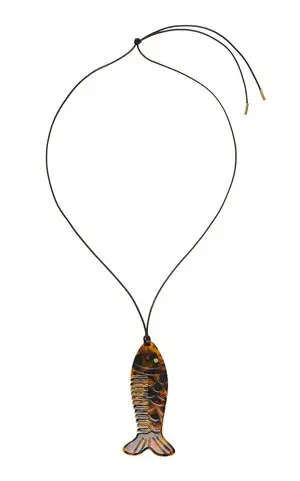 Éliou Trout Comb Acetate And Cubic Zirconia Necklace