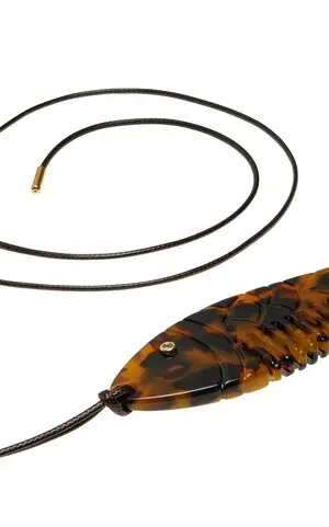 Éliou Trout Comb Acetate And Cubic Zirconia Necklace