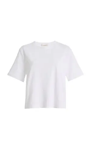 FAVORITE DAUGHTER Organic Cotton Crewneck T-shirt - White