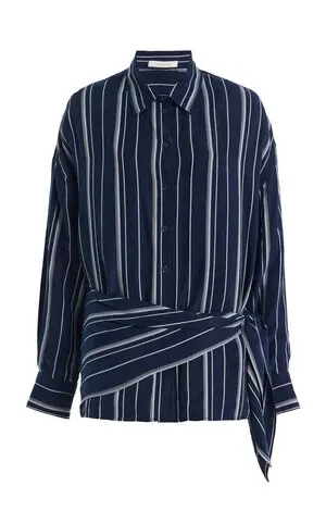 FAVORITE DAUGHTER The Positano D Crepe Shirt - Stripe