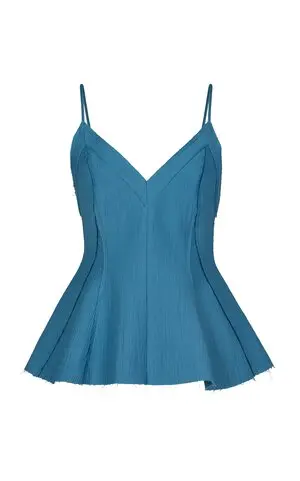 Rachel Comey Layley Cotton-blend Top - Blue